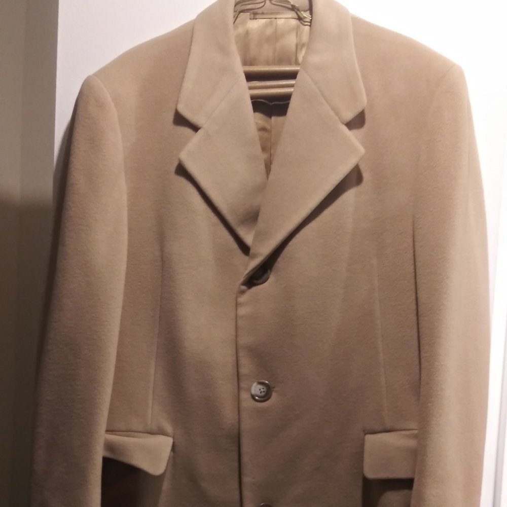 Custom Tan Wool Overcoat By Duru's Shirts And Suits - Gem